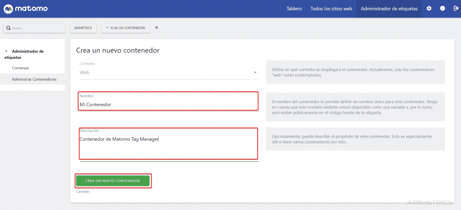Cómo instalar Matomo Tag Manager - Arimetrics