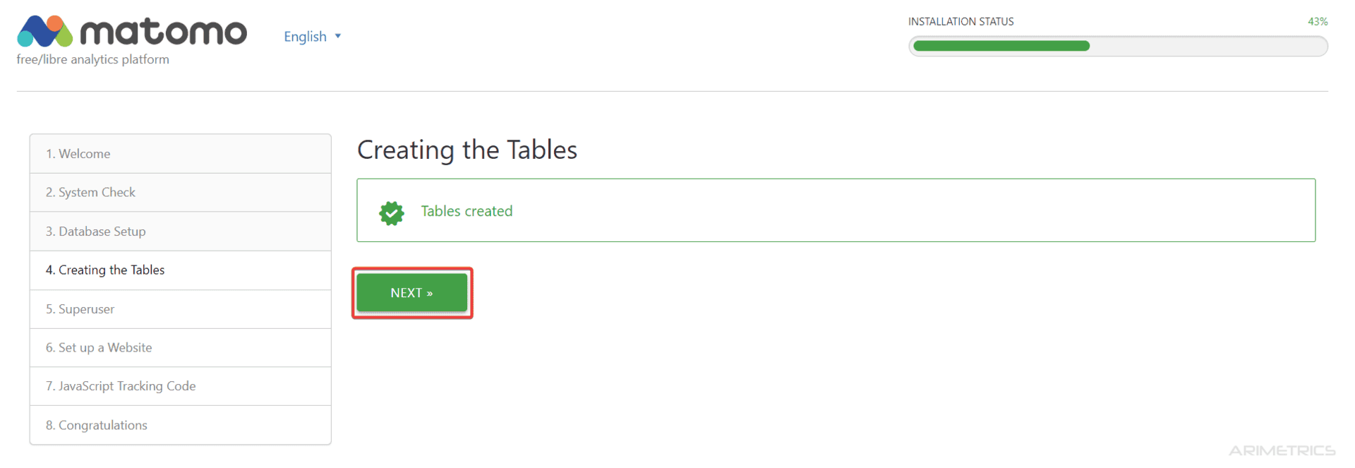 How to install Matomo - Arimetrics