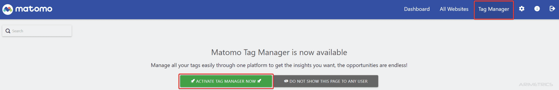 How to install Matomo Tag Manager - Arimetrics