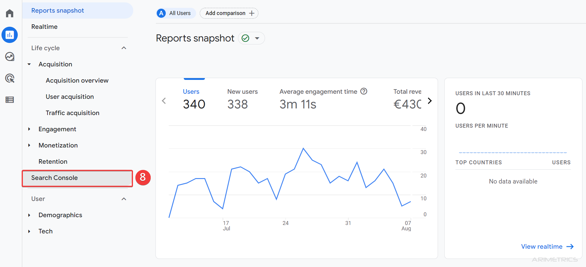 How to link and view Search Console data in GA4
