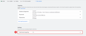 How to disable target expansion in Google Ads - Arimetrics