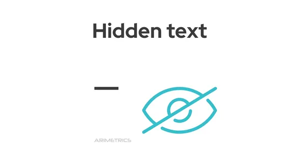 What is hidden text | Definition, what it is for and examples